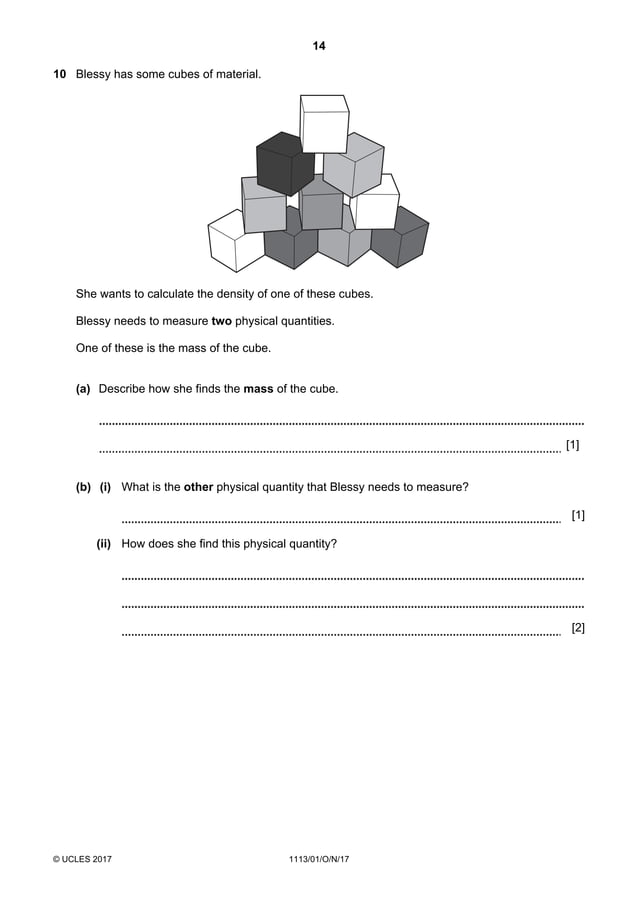 Checkpoint Lower Secondary Past Papers-P1 October-2017-science | PDF