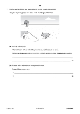 Checkpoint Lower Secondary Past Papers-P1 October-2017-science | PDF