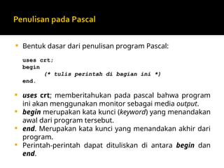 materi dasar pemrograman - Teknologi Informasi | PPT