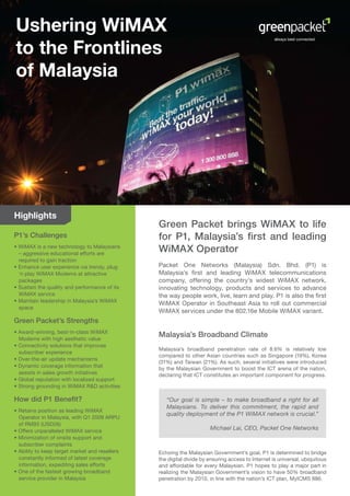 P1 WiMAX Frontlines | PDF