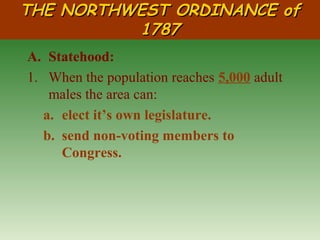 The Northwest Ordinance of 1787 | PPT