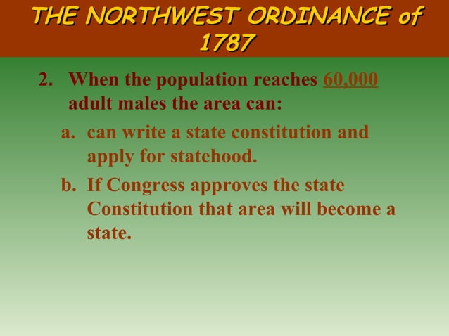 The Northwest Ordinance of 1787 | PPT