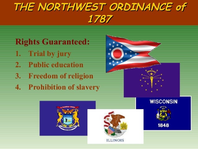 The Northwest Ordinance of 1787