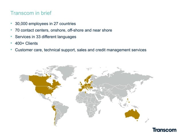 Transcom presentation on home agents, Kontaktadagen | PPT