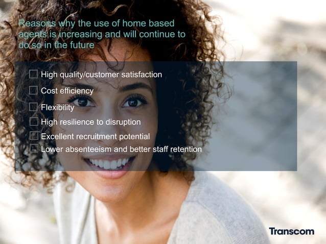 Transcom presentation on home agents, Kontaktadagen | PPT