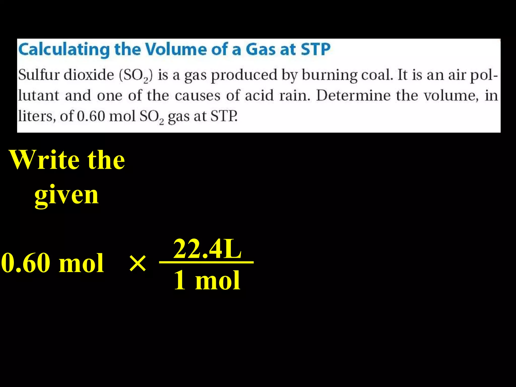Lecture 10.2b- Molar Volume & STP | PPT