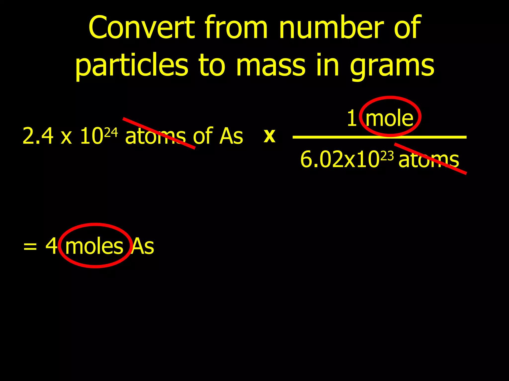 Lecture 10.2a- Mole Mass Conversions | PPT