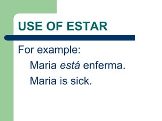 Chapter 2B- Verb "estar" | PPT