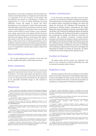 Differential impact of resilience on demoralization and depression in ...