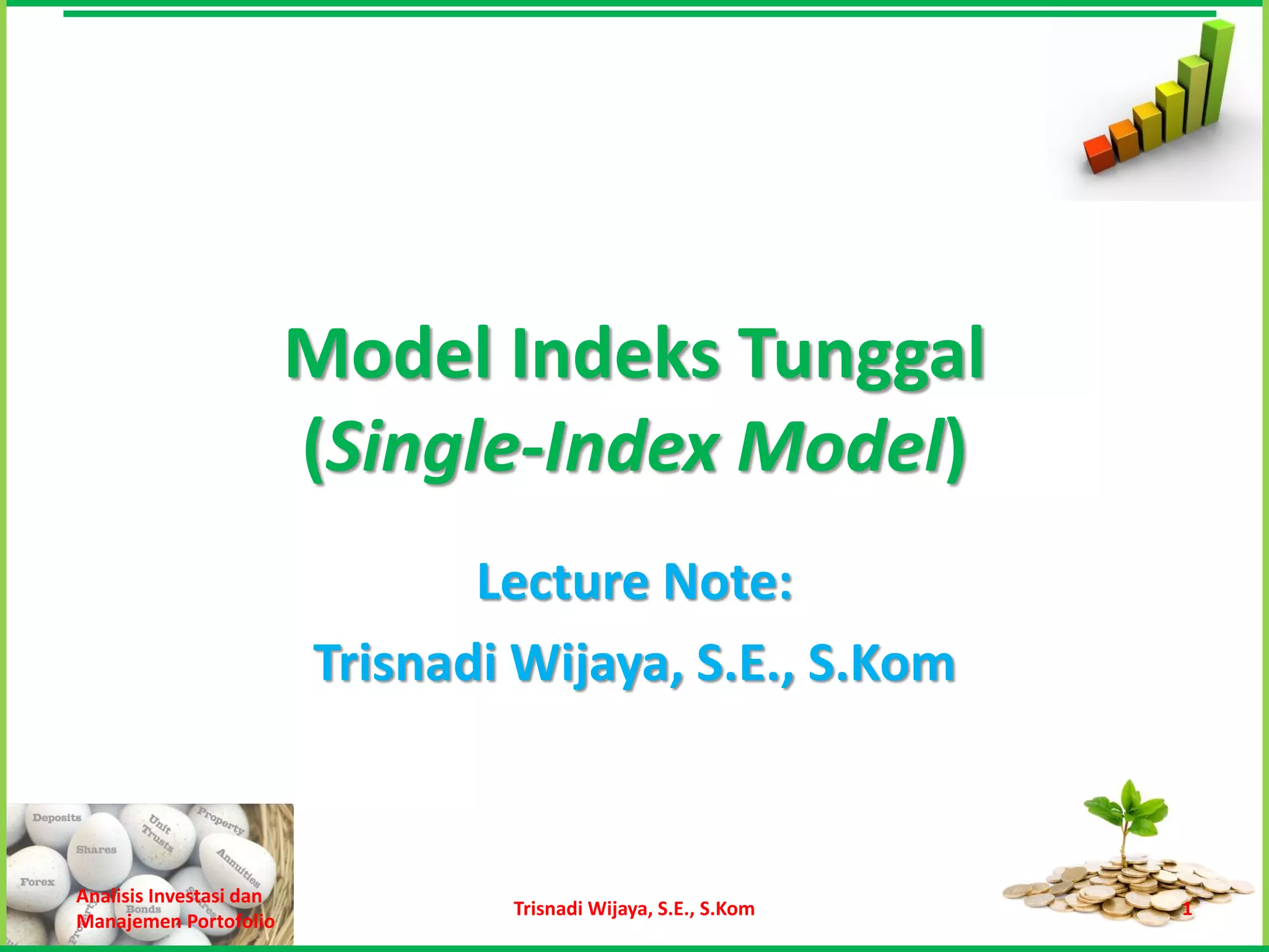 Model Indeks Tunggal | PDF