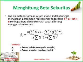 Model Indeks Tunggal | PDF