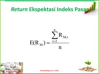 Model Indeks Tunggal | PDF