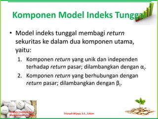 Model Indeks Tunggal | PDF