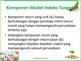 Model Indeks Tunggal | PDF