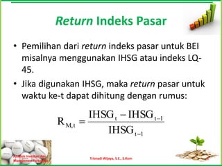 Model Indeks Tunggal | PDF