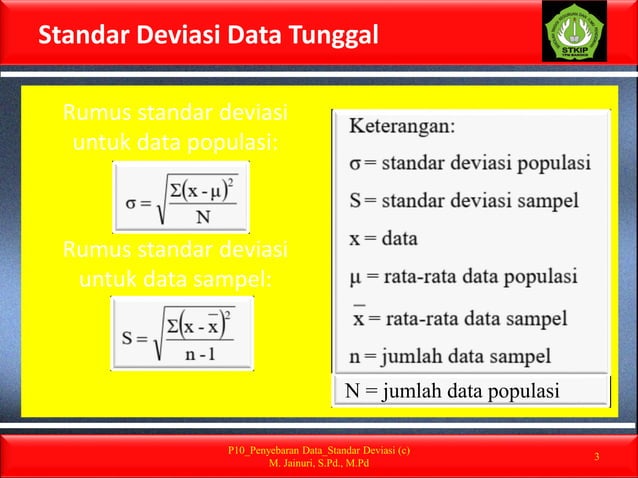 P10_penyebaran data simpangan baku (standar deviasi) | PDF