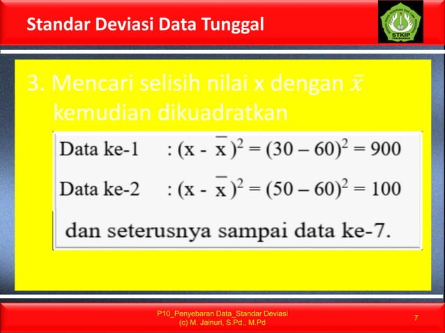 P10_penyebaran data simpangan baku (standar deviasi) | PDF