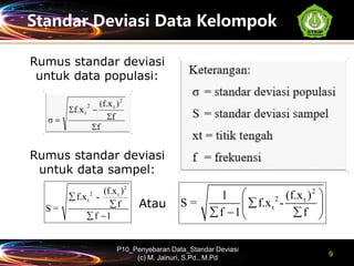 P10_penyebaran data simpangan baku (standar deviasi) | PDF