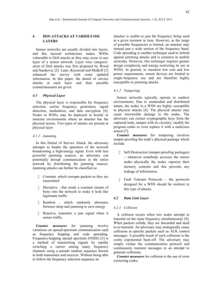 DOS Attacks on TCP/IP Layers in WSN | PDF