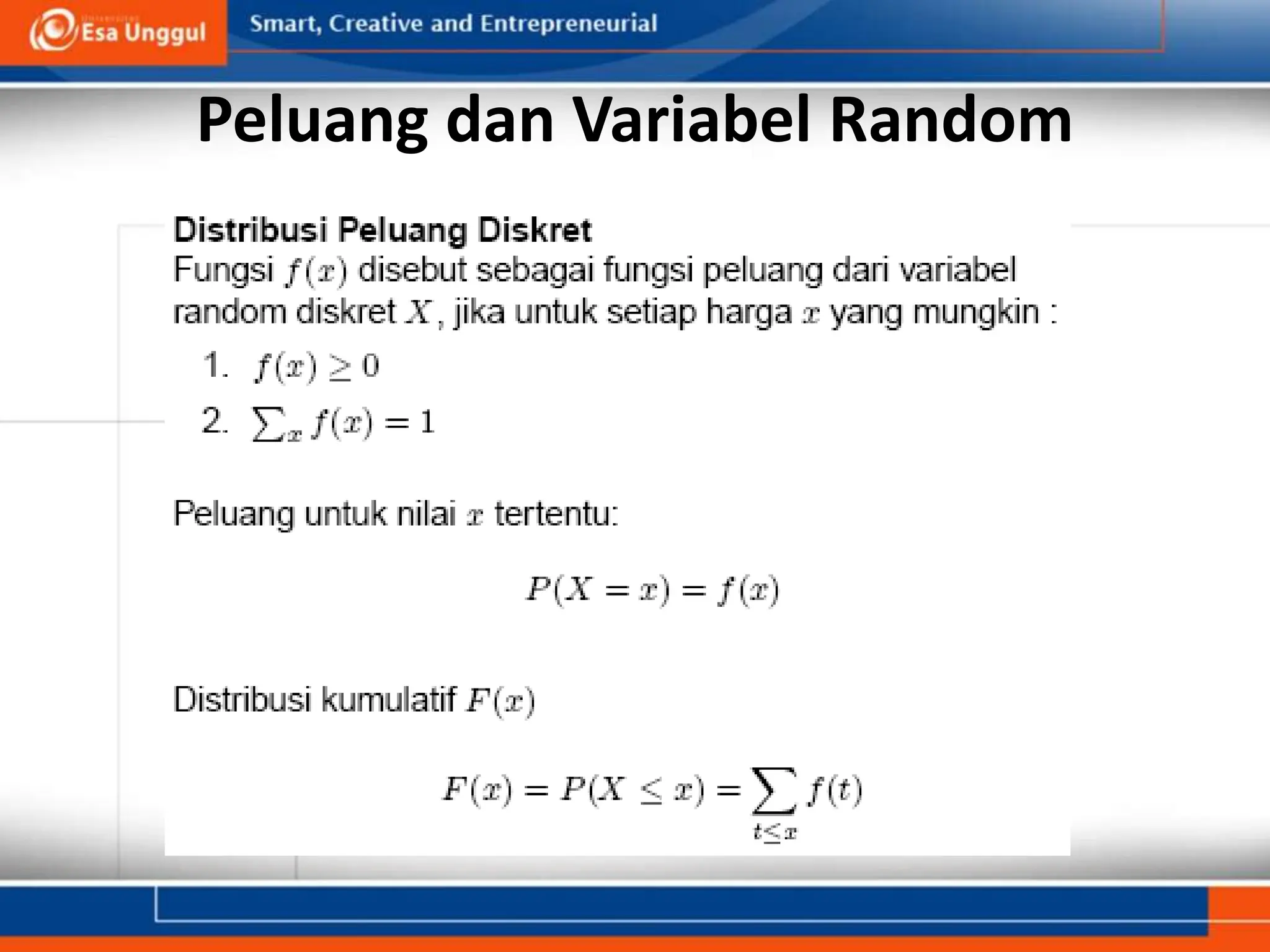 Random variabel Variabel diskrit dan kontinu.ppt