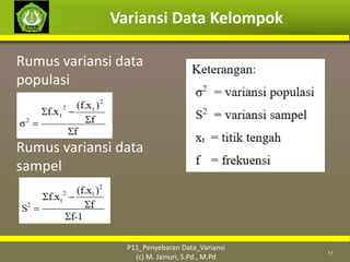 P11_penyebaran data variansi (ragam) | PDF