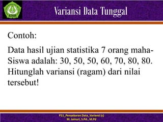 P11_penyebaran data variansi (ragam) | PDF