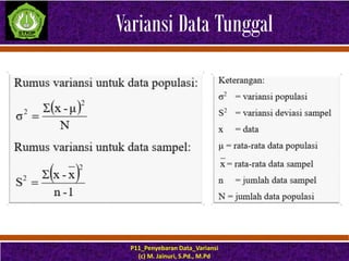 P11_penyebaran data variansi (ragam) | PPT