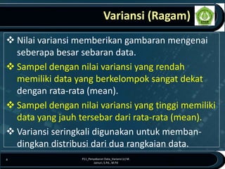P11_penyebaran data variansi (ragam) | PDF