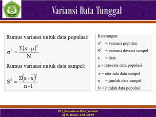 P11_penyebaran data variansi (ragam) | PPT