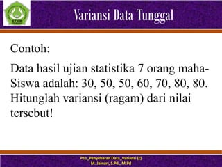P11_penyebaran data variansi (ragam) | PDF