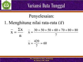 P11_penyebaran data variansi (ragam) | PDF