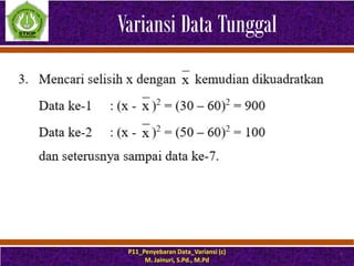 P11_penyebaran data variansi (ragam) | PDF