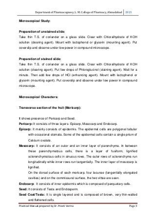 P12 dph1 pharmacognosy practical | PDF