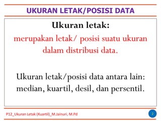ukuran letak kuartil | PDF