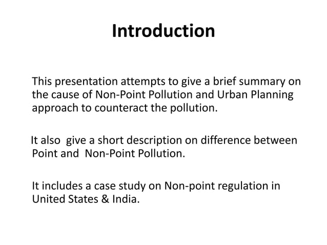 Non-Point Pollution & Urban Planing Measures | PPTX | Environmental ...