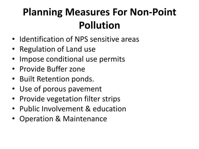 Non-Point Pollution & Urban Planing Measures | PPTX | Environmental ...