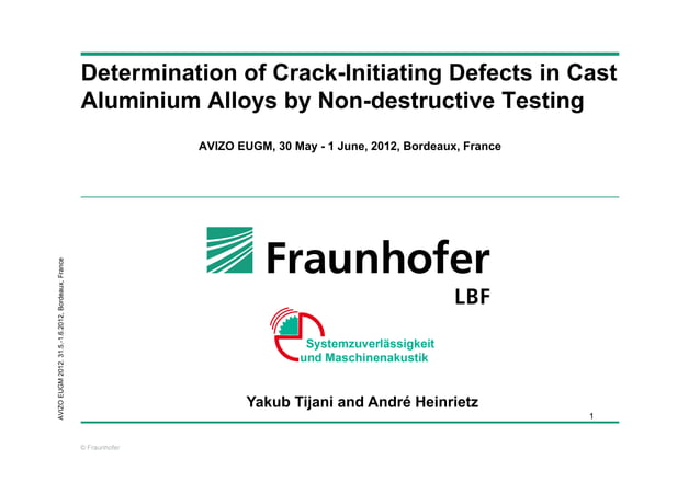 Determination of crack-initiating defects in cast aluminium alloys by ...