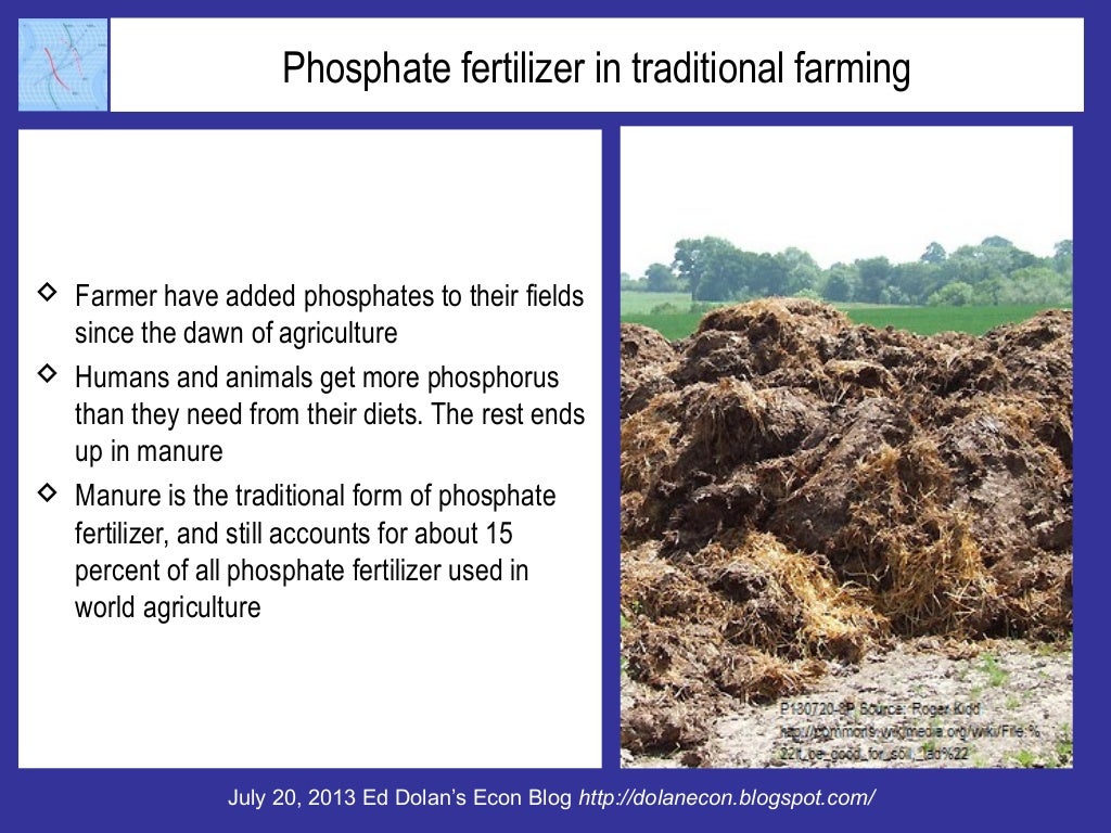 Phosphate fertilizer in traditional farming