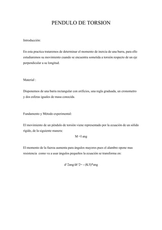 P13 pendulo de torsion | PDF