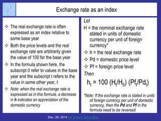 Real and Nominal Exchange Rates: A Tutorial | PPT