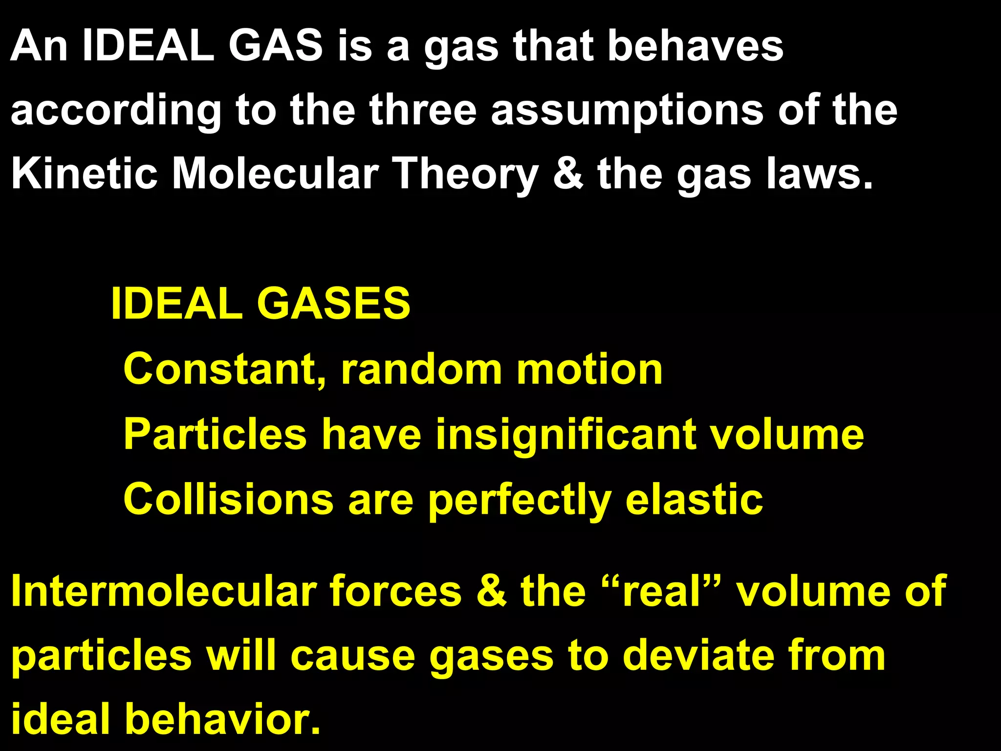 Lecture 14.3- The Ideal Gas Law | PPT