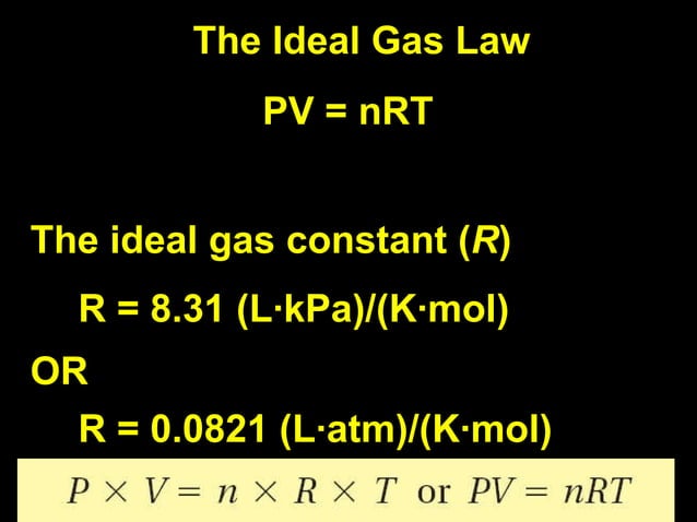 Lecture 14.3- The Ideal Gas Law | PPT