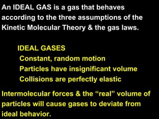 Lecture 14.3- The Ideal Gas Law | PPT