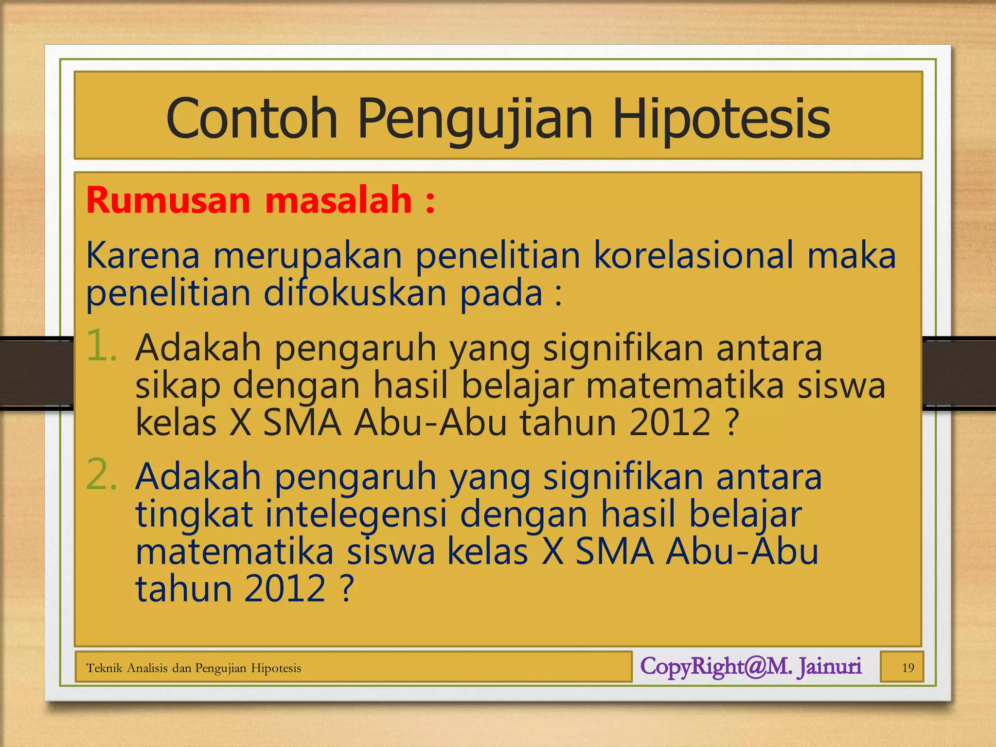 P14 teknik analsis data dan uji hipotesis | PDF