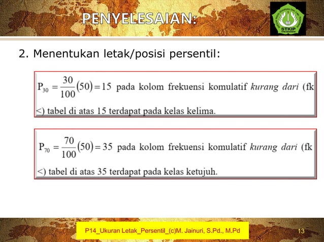 ukuran letak persentil | PDF