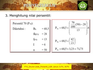ukuran letak persentil | PDF