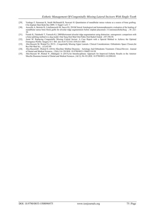 Esthetic Management of Congenitally Missing Lateral Incisors With ...