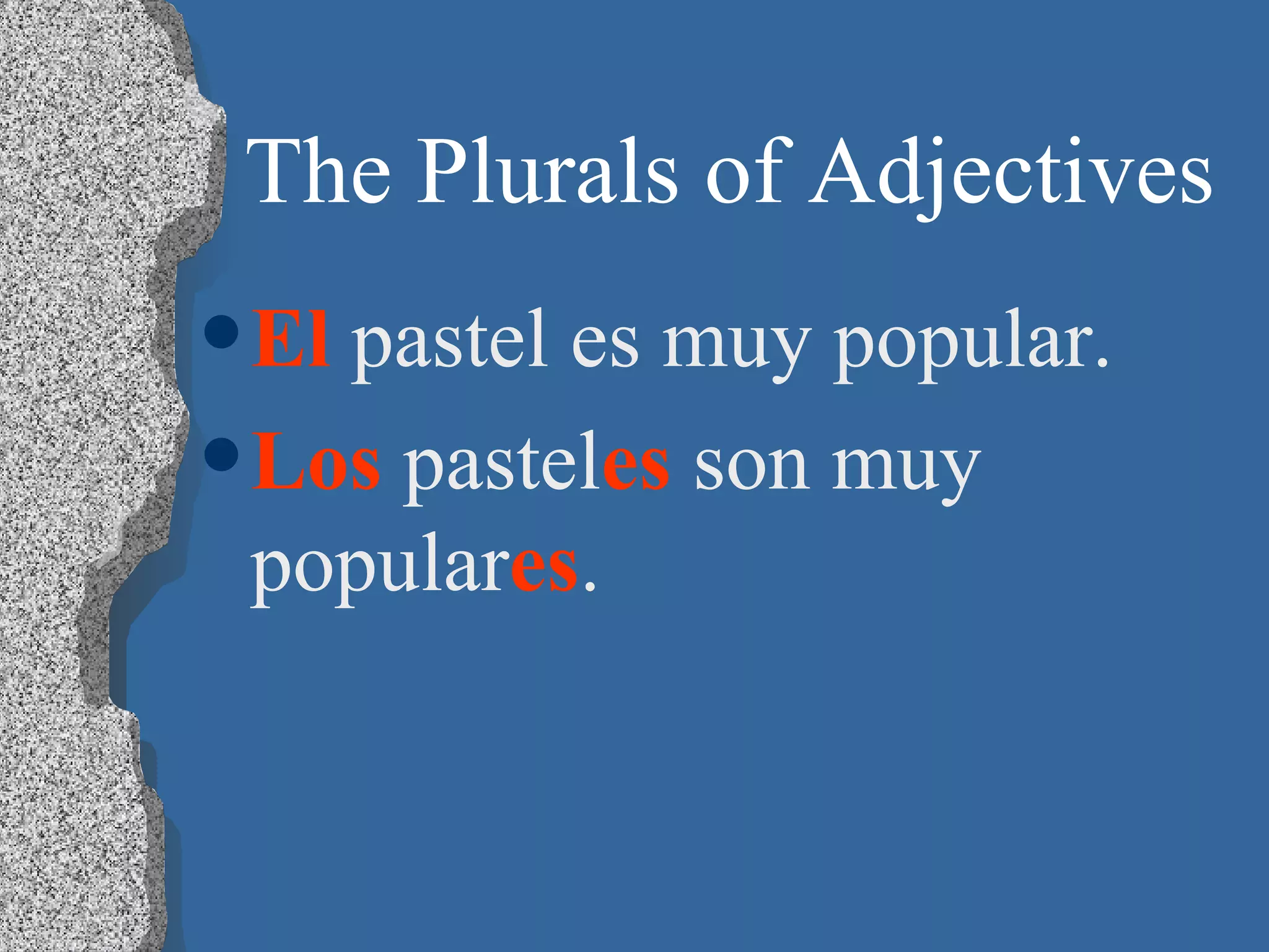 Chapter 3B -Plurals of Adjectives | PPT