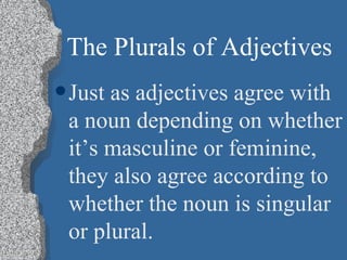 Chapter 3B -Plurals of Adjectives | PPT