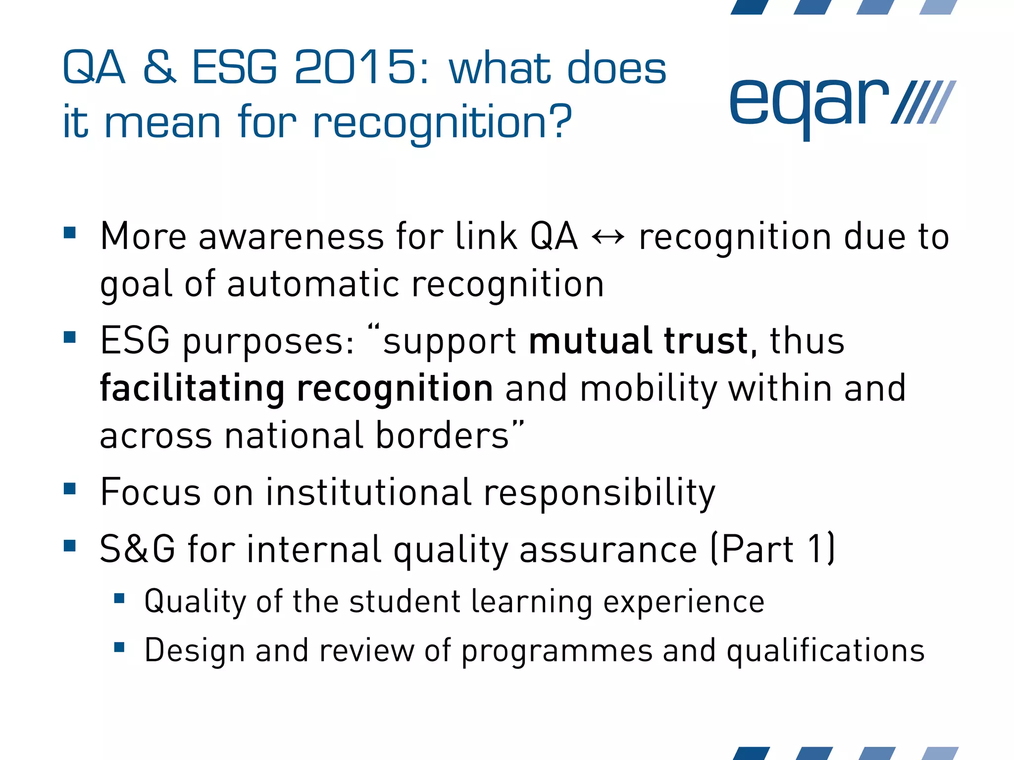 ESG 2015 - what's new for trust and recognition? | PDF | Educational ...